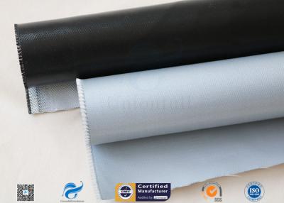 Κίνα 15.6oz μαύρο ντυμένο σιλικόνη ύφασμα 0.5mm γυαλιού μόνωση θερμότητας μηχανών προς πώληση