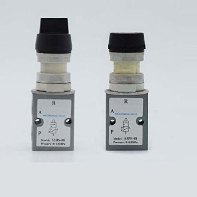 Cina Valvola meccanica elettromagnetica della valvola di posizione di serie 2 di S3PL della maniglia di controllo manuale meccanico a tre corsie del commutatore in vendita