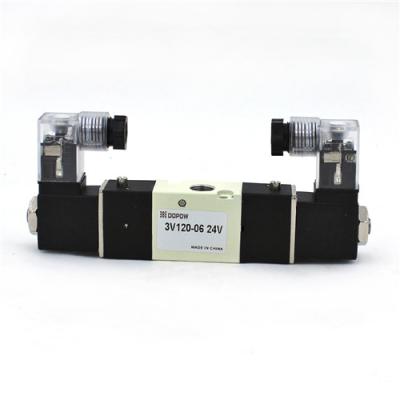 Cina Materiale elettromagnetico pneumatico dell'alluminio dell'elettrovalvola a solenoide 24VDC 3V120-06 in vendita