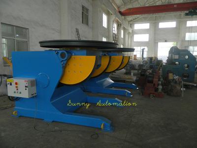中国 マニュアル 1500mm の揺りかごのタイプが付いている溶接の回転テーブルそして二重回転ポジシァヨナー 販売のため