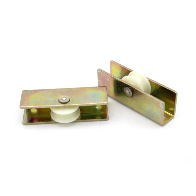 Nylon wheel roller assembly with zinc housing side profile