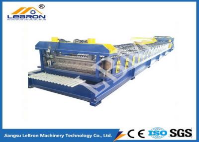 China Bule And Yellow Color Steel Roll Forming Machine 3kW Hydraulic Unit Motor Power for sale
