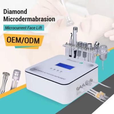 China 7 in 1 Galvanic Microcurrent Facial Machine Diamond Microdermabrasion Electroporation Mesotherapy Emssings Face Lift Machine for sale