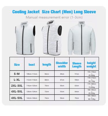 중국 작업복 5V 선풍기 냉각 조끼 XXL XXXL 냉방장치를 하 조끼 백색 판매용