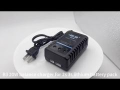 20W 7.4v 11.1v φορτιστής εξισορρόπησης πακέτου μπαταριών ιόντων λιθίου