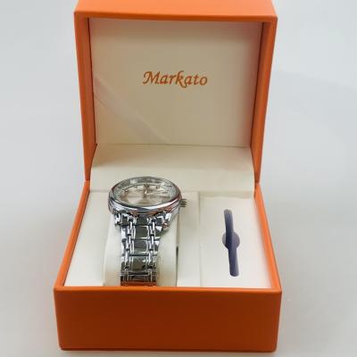 Cina Scatole per orologi personalizzate con goffratura in pelle PU arancione Vernice opaca in vendita