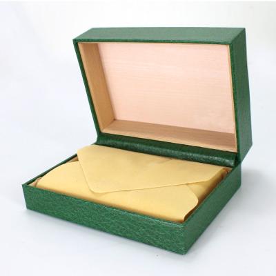 Cina Inserzione personale verde di lusso del cuscino del velluto della carta delle similpelle dei contenitori di orologio in vendita