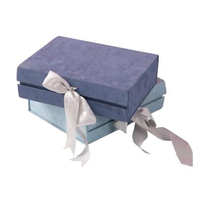 China Purpere Blauwe van het de Doos Elegante Magnetische Lint van de Suèdegift van de de Huidzorg de Giftdozen Te koop