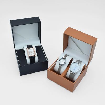 Cina Quadrato di cuoio del contenitore di orologio dell'unità di elaborazione il singolo modella la doppia cassa per orologi di carta di plastica in vendita