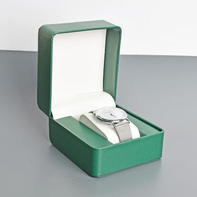 Cina Singolo contenitore di orologio promozionale con il velluto bianco di stile rotondo del cereale della cerniera dentro in vendita