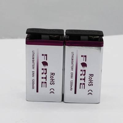 Cina Batteria del litio MnO2 di uso CR9V 9V 800mAh del contatore del gas in vendita