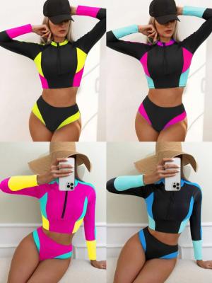 中国 Beach Occasion Swimming Suits Bikini with Striped Pattern 販売のため