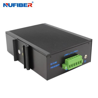 China los 10/100M Ethernet de 9 puertos cambian rápidamente el 10/100M 9 medios soporte del carril del dinar del convertidor 24V de la ranura RJ45 en venta