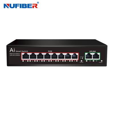 China Gigabit Unmanaged ODM Ethernet Fiber Switch POE 4 8 16 24 Ports 10 / 100M 48V POE Powered Switch for sale