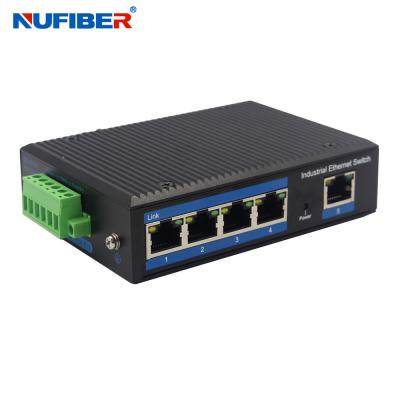 China High-Performance Unmanaged Industrial Switch with 5 Port 10/100/1000Mbps RJ45 and LED Indicators for sale