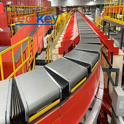 Το Realkey Cross Belt Sorter βελτιστοποιημένο για το ηλεκτρονικό εμπόριο σχεδιασμένο για τη μείωση του κόστους εργασίας