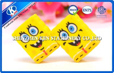 Cina Il giallo di rettangolo di Spongebob scherza le gomme, mini gomma sveglia degli studenti in vendita
