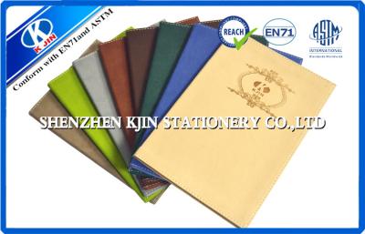 China Pu-het Document van leerkraftpapier Notitieboekje met 100 Bladen A5, het In reliëf maken Druk Te koop