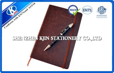 China In reliëf makend het Document van Druka5 Grijs Kraftpapier Notitieboekje, de Notitieboekjes van het Koordleer voor Zakenman Te koop
