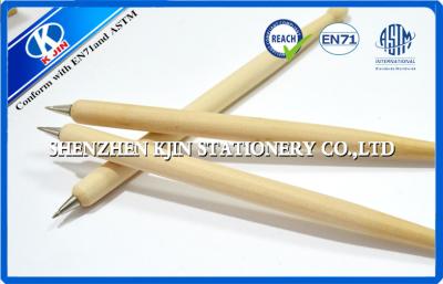 Cina Logo su ordinazione che stampa le penne a sfera di legno lunghe per la promozione, inchiostro blu di 19CM in vendita