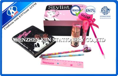 Cina Cancelleria dello stilista personale portatile rosa della copertina rigida messa per i bambini in vendita
