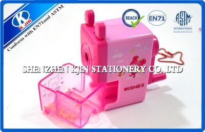 Cina Il fumetto rosa scherza il temperamatite di plastica della mano, temperamatite manuale in vendita