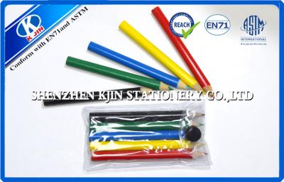 Cina Le matite colorate 6 pezzi hanno messo nella borsa del PVC, mini matita a 3.5 pollici di colore per i bambini in vendita