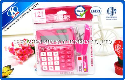 中国 ピンク/緑の小型オフィスの文房具はポリ袋のパッケージと置きました 販売のため