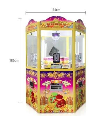 China 6 Player Mini Coin Pusher Arcade Game Machine Wheel Fortune Bonus for sale