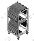 China Adjusted Transport Trolley Gold-plated First Plate Insertion Cart 100kg Load Capacity for sale