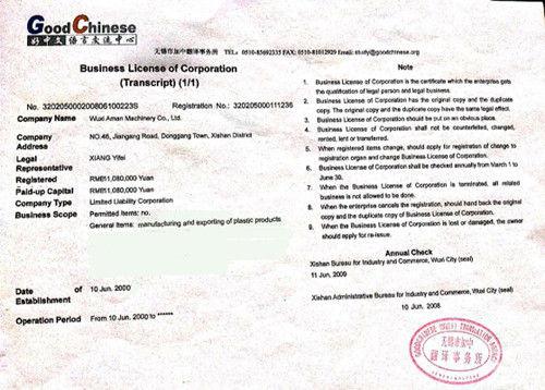 - AMAN MACHINERY CO.LTD