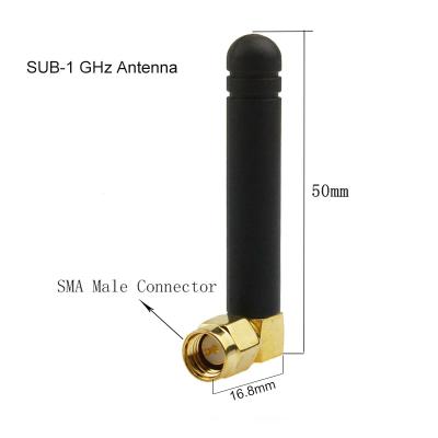 China Sub-1 ranselen GHz Draadloze Gedrongen GSM Antenner/a SMA Stop 433MHz 868MHz 915MHz Te koop