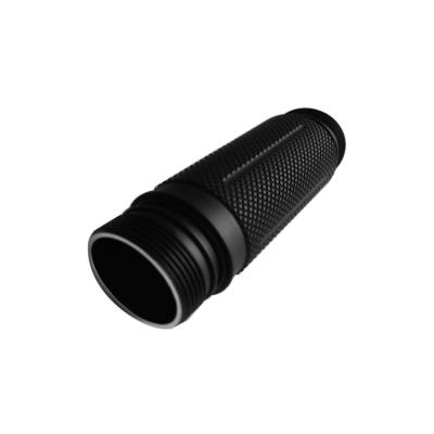 Κίνα Μαύρα Knurled αργίλιο γυαλισμένα σωλήνας γυρισμένα CNC τμήματα υποβολής σε ανοδική οξείδωση προς πώληση