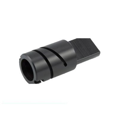 Κίνα Μαύρα Knurled αργίλιο γυαλισμένα σωλήνας γυρισμένα CNC τμήματα υποβολής σε ανοδική οξείδωση προς πώληση