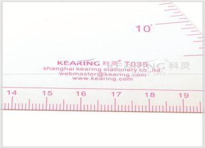 Cina righello di plastica flessibile spesso del triangolo di 1.2mm per il modello che fa (30°) fatto da Kearing # T036 in vendita