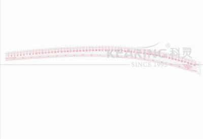 Cina L'indumento metrico varia lo spessore flessibile della plastica 1.2mm del righello di curva della forma 60cm in vendita