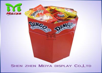 China O OEM/ODM recicl a exposição do escaninho da descarga do cartão ondulado para petiscos à venda