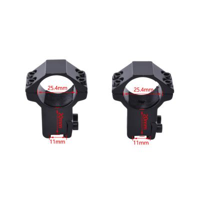 중국 25.4mm Tube Diameter High Riser Scope Mount 알루미늄으로 만든 더블 링 판매용