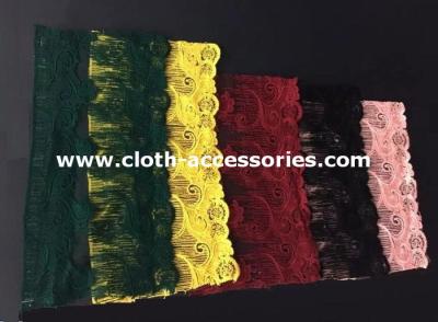 Cina La blusa delle donne ha colorato il tessuto del pizzo/il lato diritto ricamato della disposizione una del pizzo in vendita