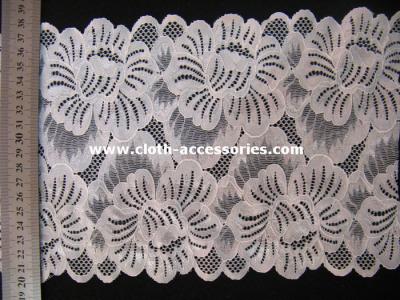Cina V a 10 pollici - Disposizione floreale del tessuto del pizzo del jacquard della scollatura con la maglia dell'elastam in vendita