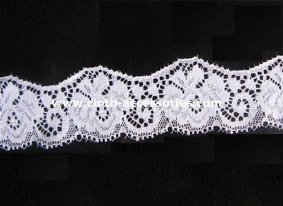 Cina Le nozze del bordo del pettine tricottano il tessuto di nylon del pizzo che sistema la tintura amichevole eco- in vendita