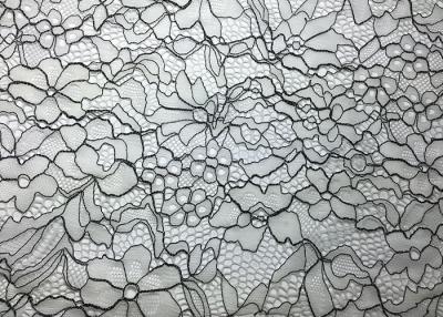 Cina Pizzo di nylon bicolore della guarnizione del tessuto del pizzo con Parttern floreale in vendita