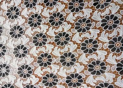 Cina Tessuto del pizzo del ricamo del poliestere di due toni/tessuto decorativo del pizzo per signora Dress Top in vendita