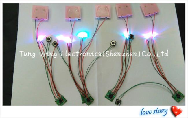 2 Colorful LED And 1 Button Flashing LED Module with Beautiful Lights 5