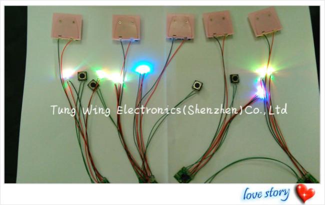 2 Colorful LED And 1 Button Flashing LED Module with Beautiful Lights 6