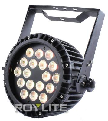 中国 ファン LED の標準のない Powercon Can18 x 8w RGBW 色混合アルミニウム ボディ冷却 販売のため
