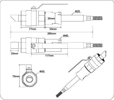 Cina ST502 Misuratore di flusso ad ultrasuoni di inserimento Misurazione accurata per vari liquidi in vendita
