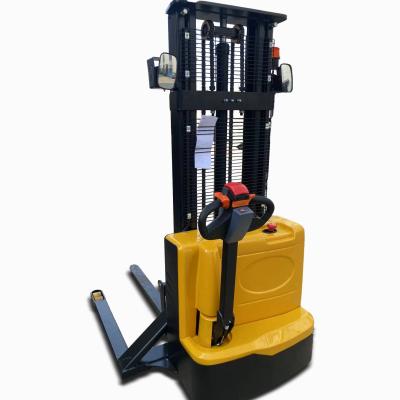 中国 1.5 トン 1500kg 2m 3m 4m ウォーキー 電動スタッカー 歩行者 電動パレットスタッカー 固定脚を広げ 販売のため