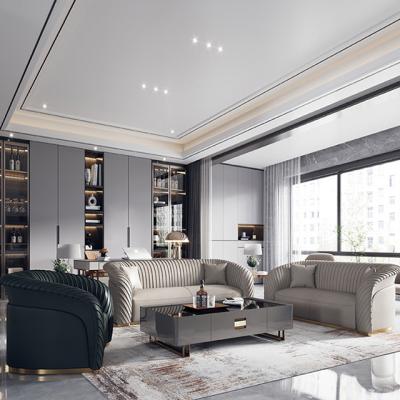 China Gebogen Armsteunen Multi Functioneel Modern Italiaans Leer Sofa Set 108*94cm Te koop