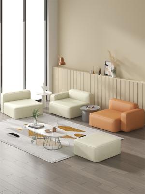 China Woonkameroem Leer Sectioneel Sofa Set 60*75cm Multikleur Te koop